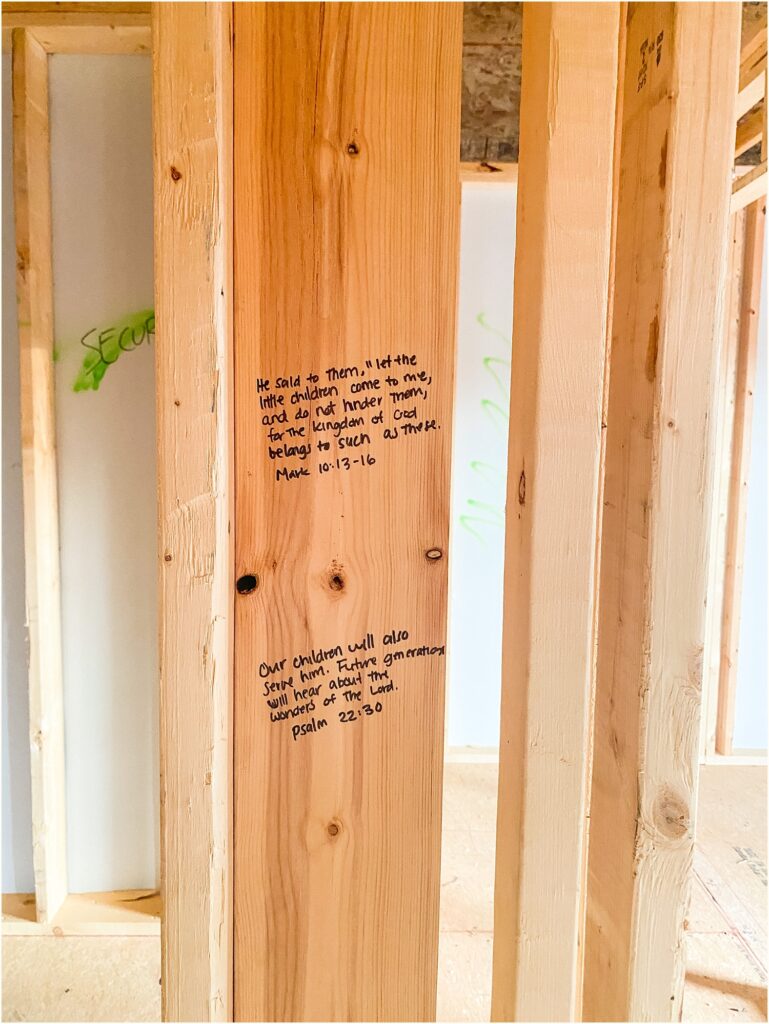 Bible Verses We Wrote In Our New Build Home During Construction ...